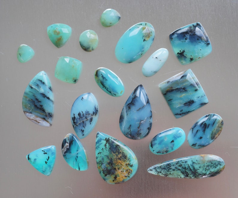 Ocean Custom Peruvian Opal Ring or Pendant in 925 Sterling - Etsy