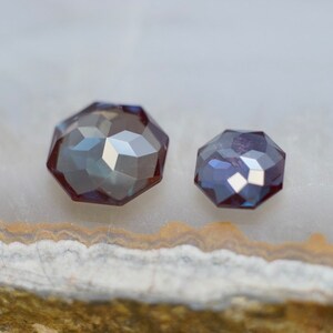 Made to Order! Custom Rose Cut Sapphire/ Syn. Alexandrite/ Garnet Ring ...