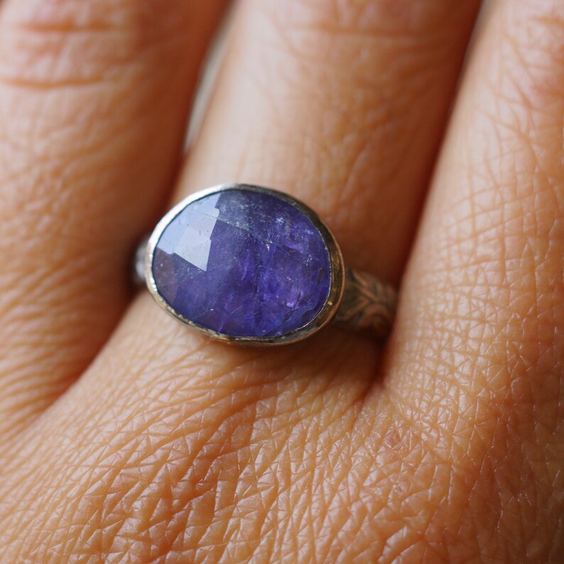 Winter Custom Purple Blue Tanzanite Ring in 925 Sterling | Etsy