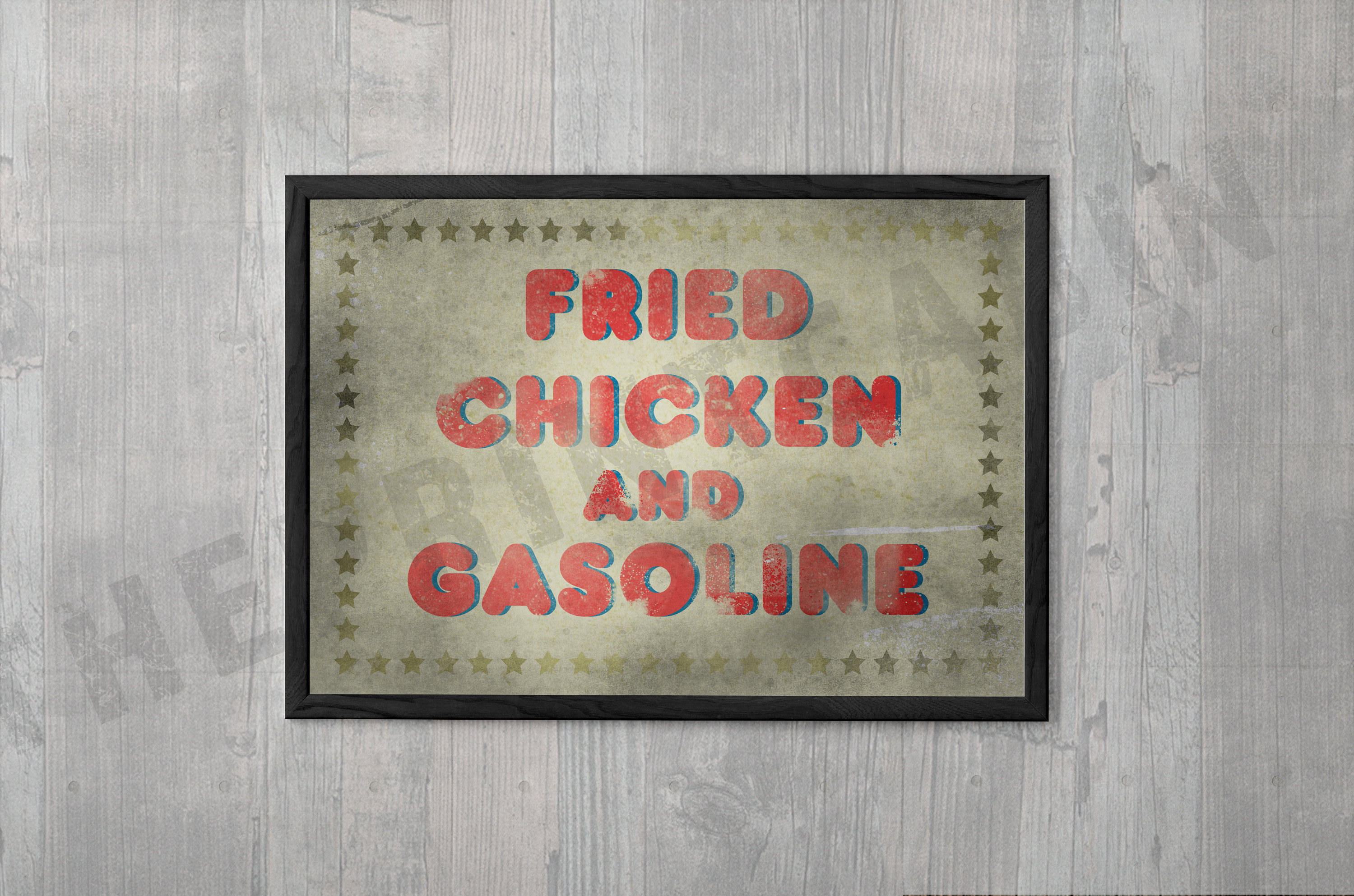 Captain Spaulding Rigid PVC sign Fried Chicken and Gasoline | Etsy