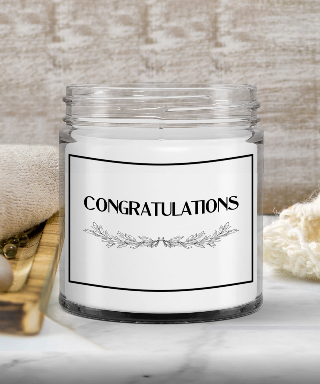 Congratulations Gift Candle Fancy Doodle Special Gift for - Etsy
