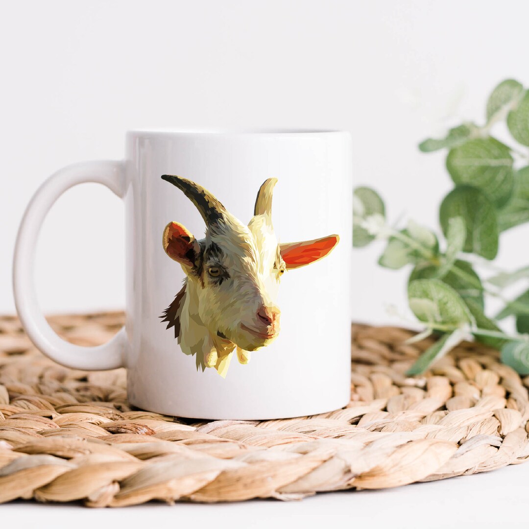 Goat Coffee Mug, Goat Coffee Cup, Billy Goat Cup, Goat Kitchen Decor ...