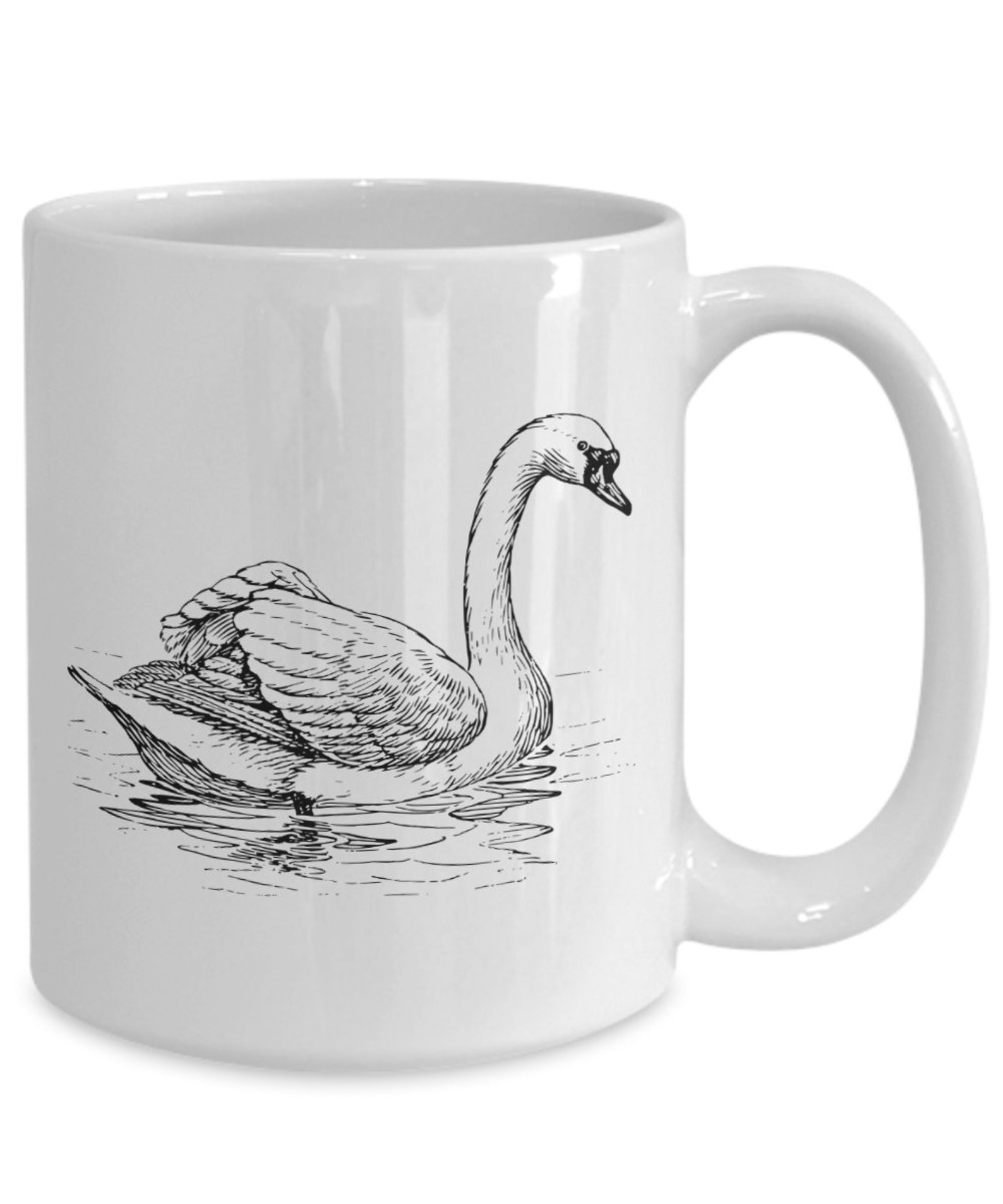 Swan Coffee Cup Swan Coffee Mug Swan Sketch Decor Swan Tea | Etsy India