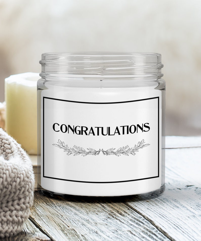 Congratulations Gift Candle Fancy Doodle Special Gift for - Etsy