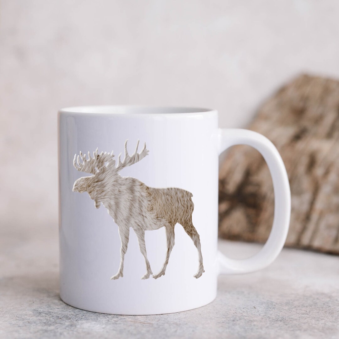 Furry Moose Mug, Moose With Furry Texture, Awesome Moose, Love Moose ...