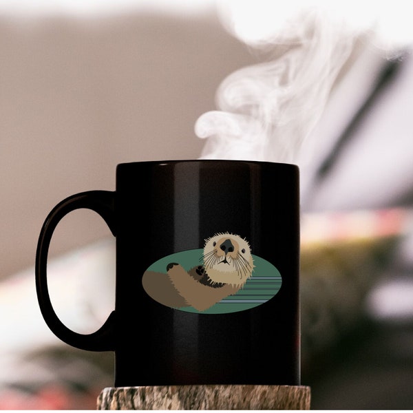 Floating Otters Mug - Etsy