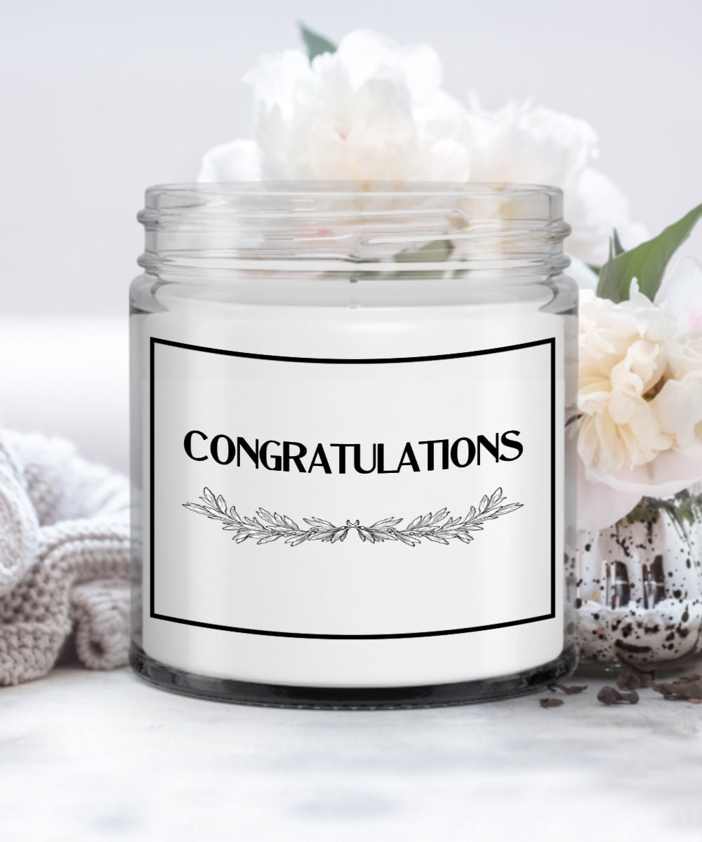 Congratulations Gift Candle Fancy Doodle Special Gift for - Etsy