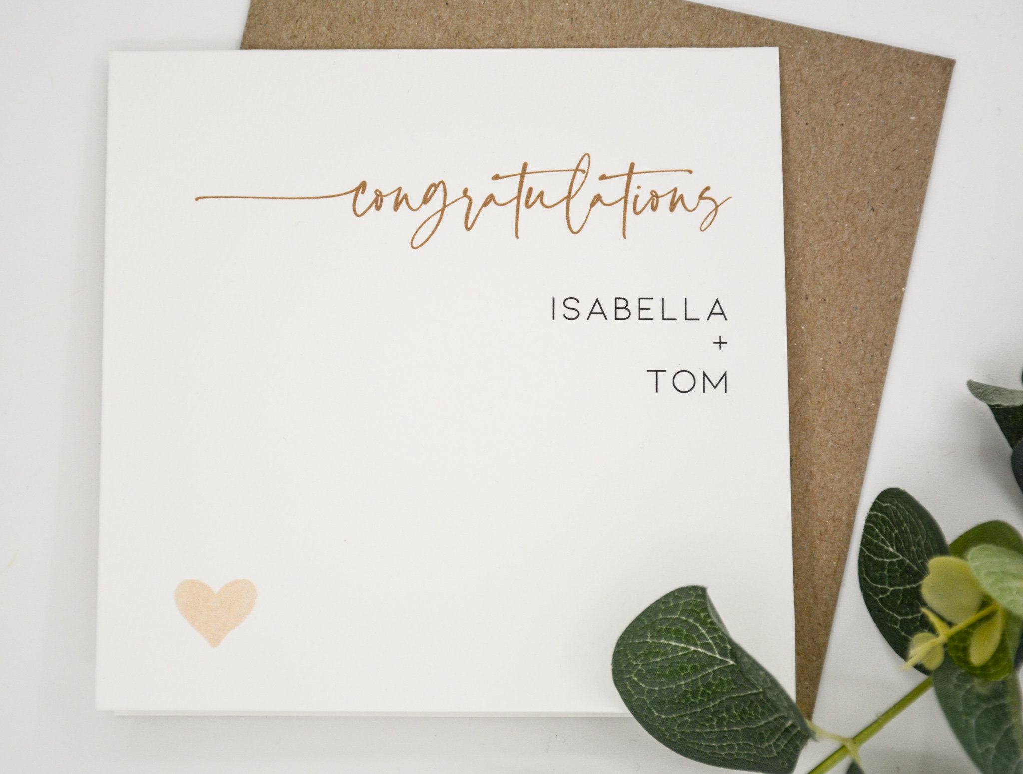 Personalised Wedding Card & Envelope. 12.5 X 12.5cm Square - Etsy Australia