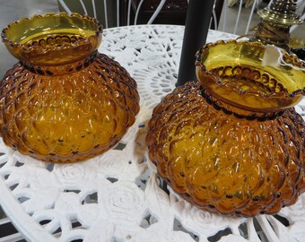 Amber glass shade | Etsy