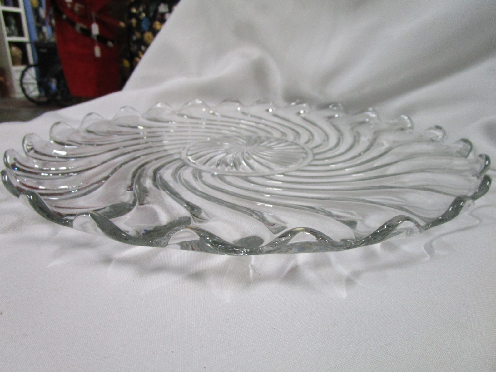 Vintage Fostoria Colony Swirl Clear Glass Torte Plate Platter - Etsy