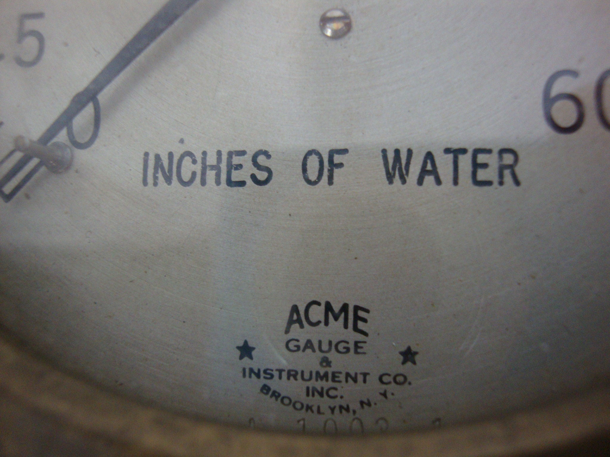 Vintage Acme NY Brass 0-60 Inches of Water Pressure Gauge *UNTESTED* - Etsy