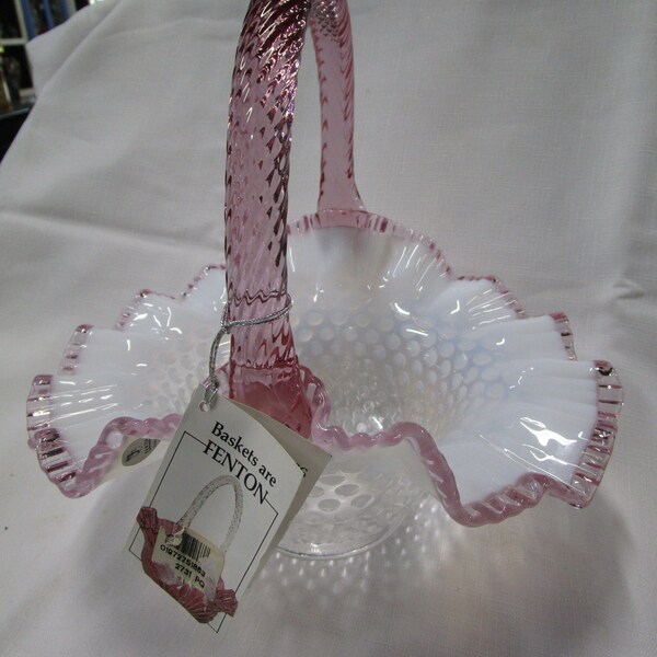Fenton Glass Basket - Etsy