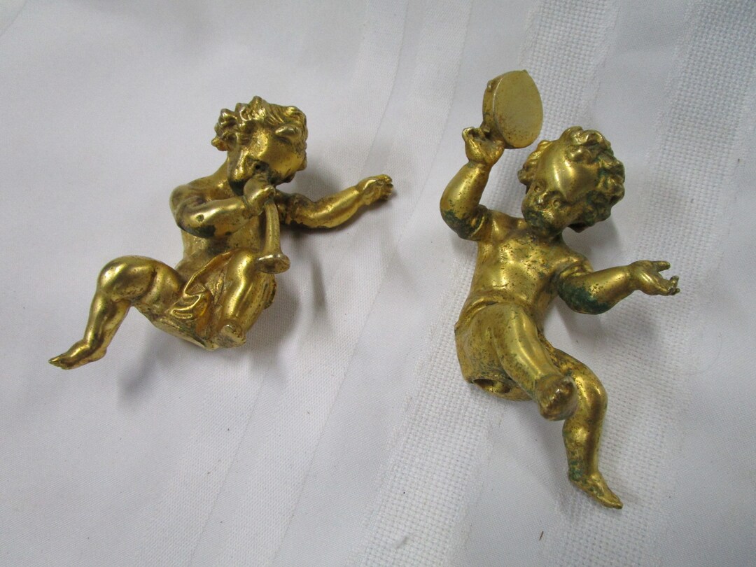 Vintage Musical Cherubs Architectural Salvage Solid Metal Figures - Etsy