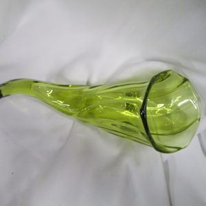 Vintage Duncan Miller Green Glass Horn of Plenty Cornucopia Decor - Etsy