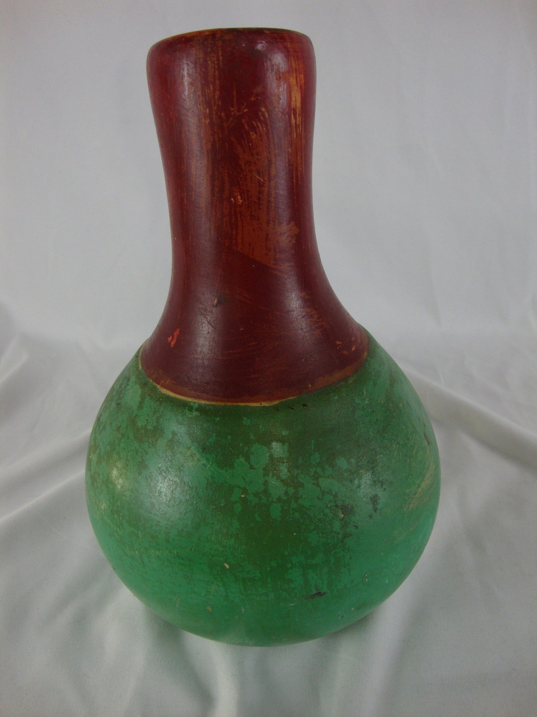 1930's Weller Pottery Primitive Style Green/red Vase Water Jug - Etsy
