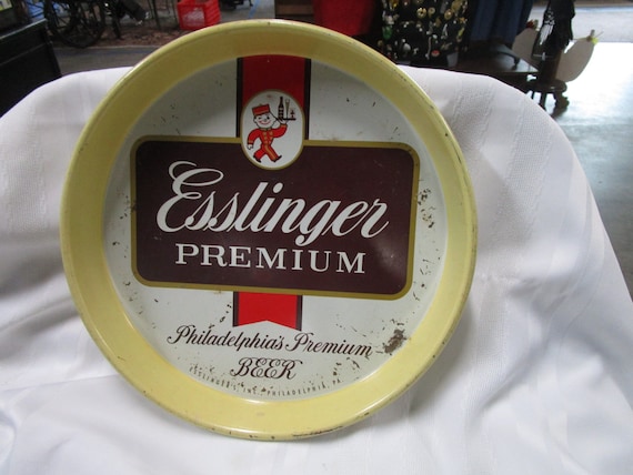 Vintage Esslinger Premium Beer Metal Round Serving Tray - Etsy