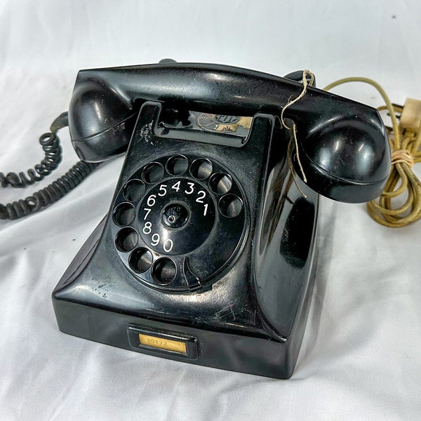 Black Bakelite Phone - Etsy