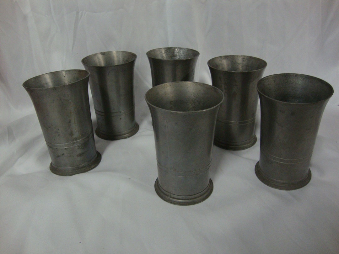 Vintage STEDE Germany Pewter Tumblers Beakers Cups Set of 6 - Etsy