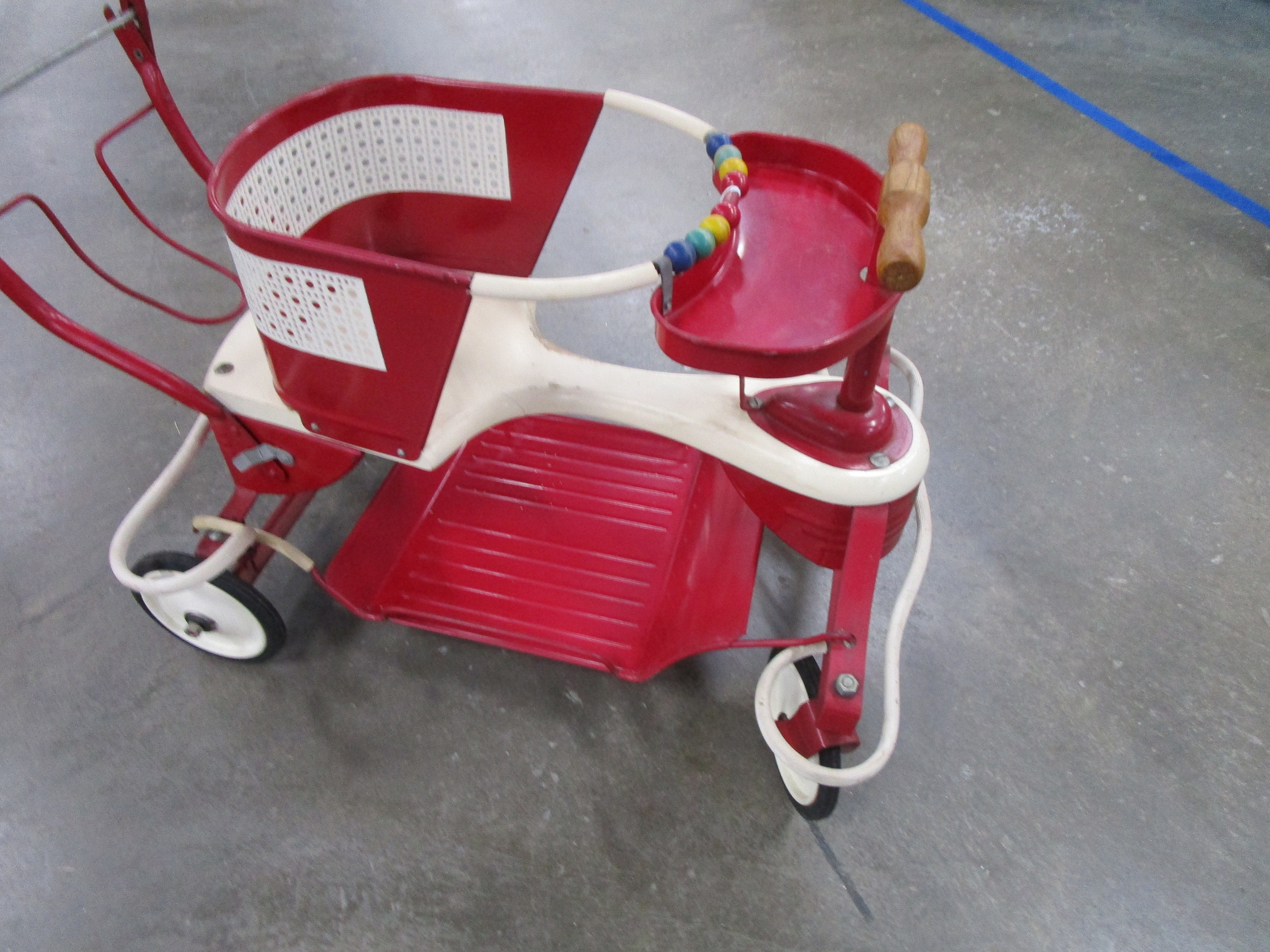 Retro Taylor Tot Red/Cream Metal Baby Walker and Stroller | Etsy
