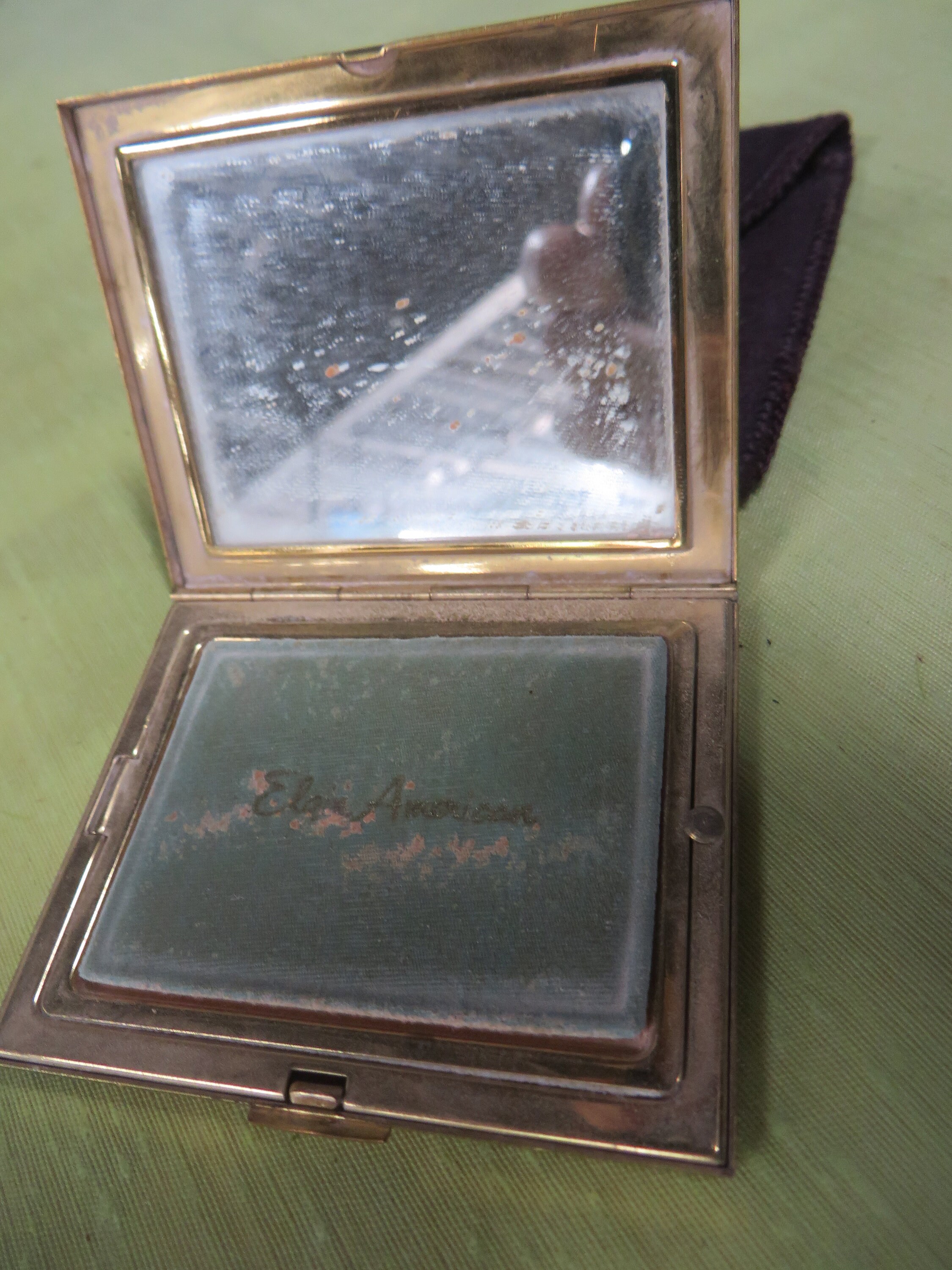 Vintage Elgin American Compact Makeup Mirror With Carrying - Etsy