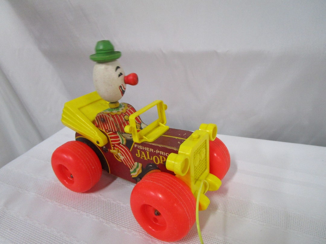 1960s's Fisher Price Jalopy Pull Toy Clown Car - Etsy