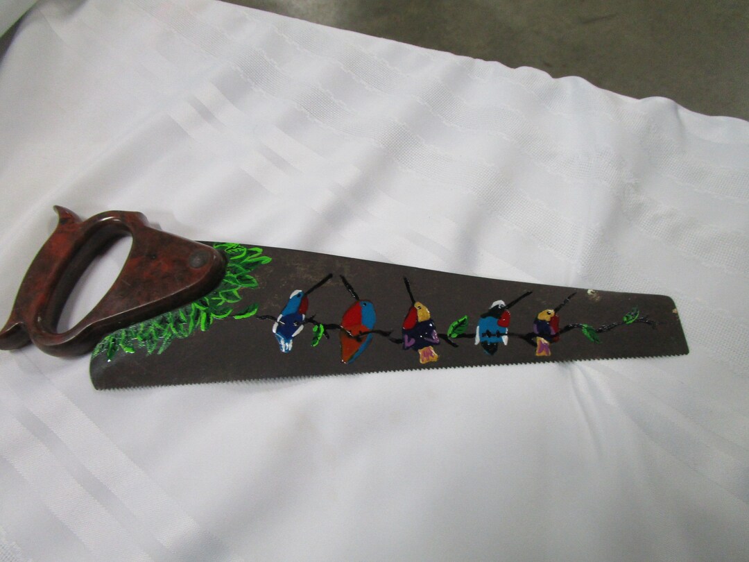 Hand Painted Hummingbird Saw, Porcelain & Enamel - Etsy