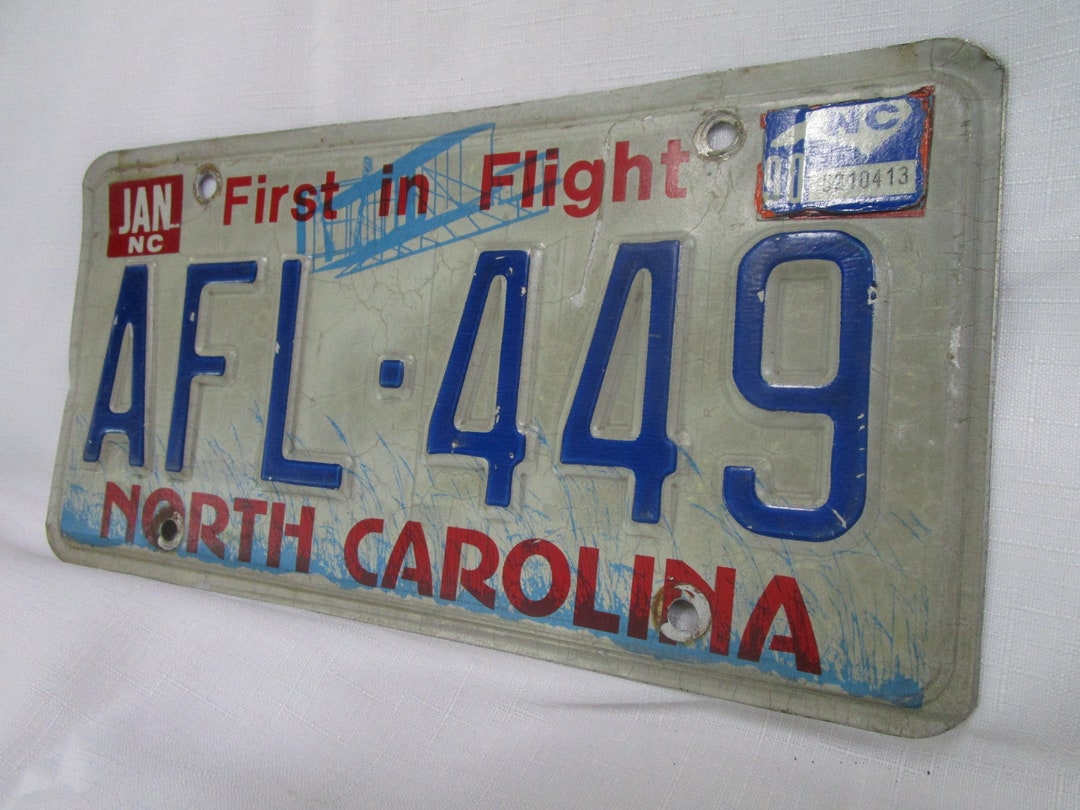 1980's North Carolina First in Flight Automobile License - Etsy