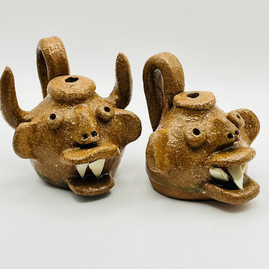 Vintage Miniature Pottery Jug, Dale Costner, With Teeth - Etsy