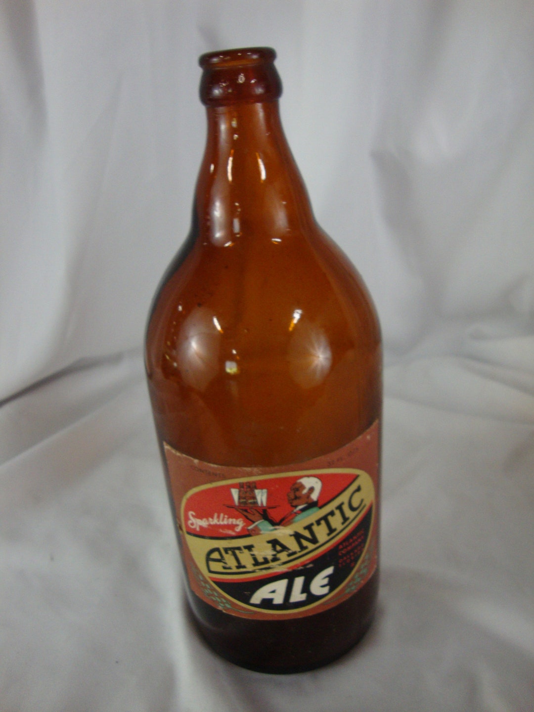 Vintage Atlantic Ale Sparkling 32 Oz Brown Glass Empty Bottle - Etsy