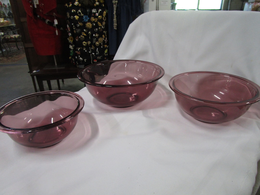 Vintage Pyrex Purple Nesting Mixing Bowl (322,323,325) Set of 3 - Etsy