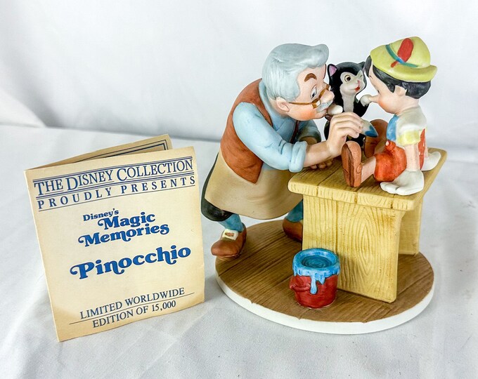 Vintage Pinocchio Hand-painted Ceramic Figurine - Etsy