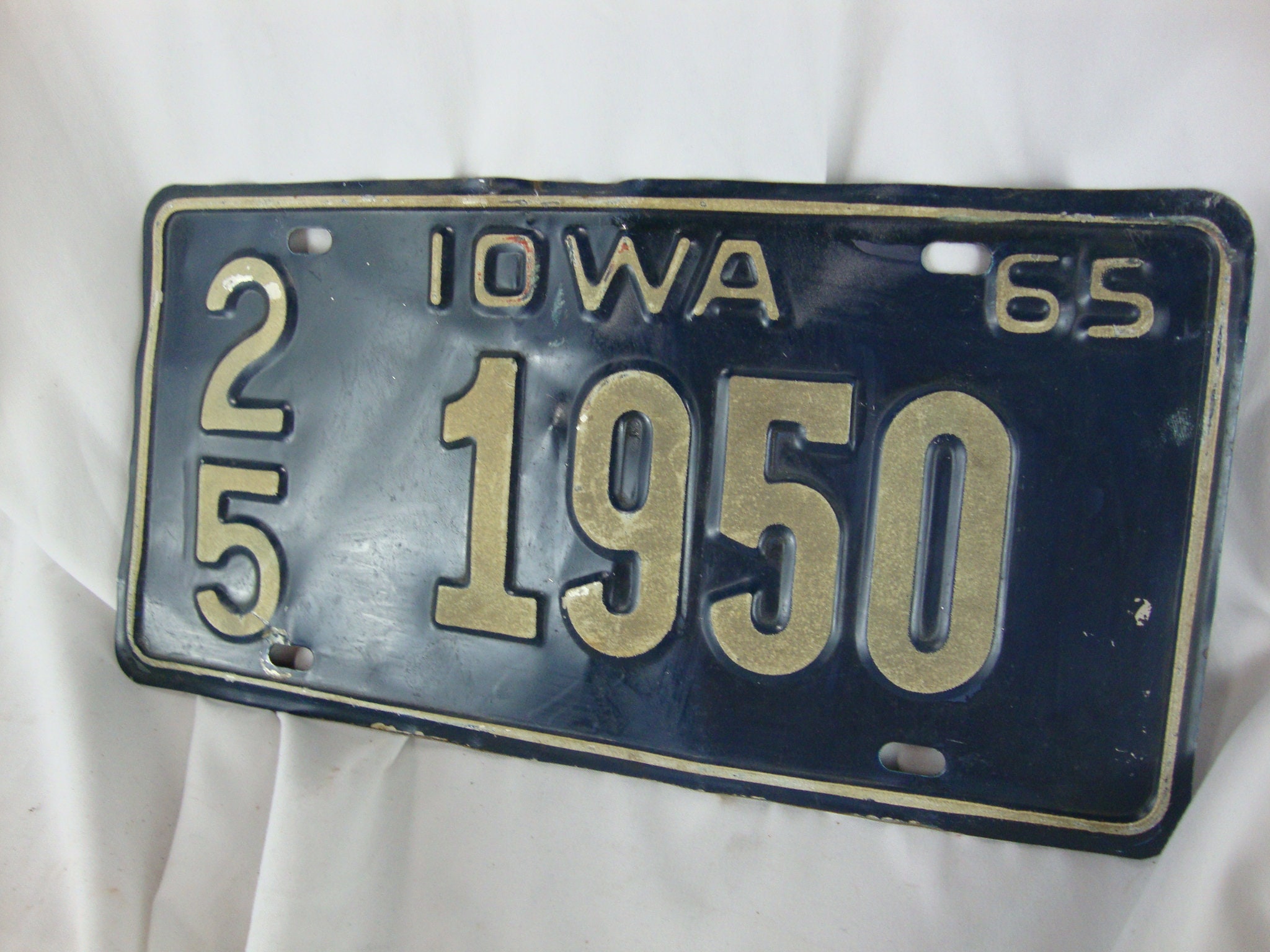 1965 Iowa 25 1950 Blue/white Car Tag Automobile License Plate - Etsy