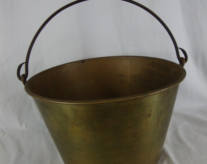 Vintage HW Hayden Brass Round Bottom Bucket With Metal Swing Handle - Etsy