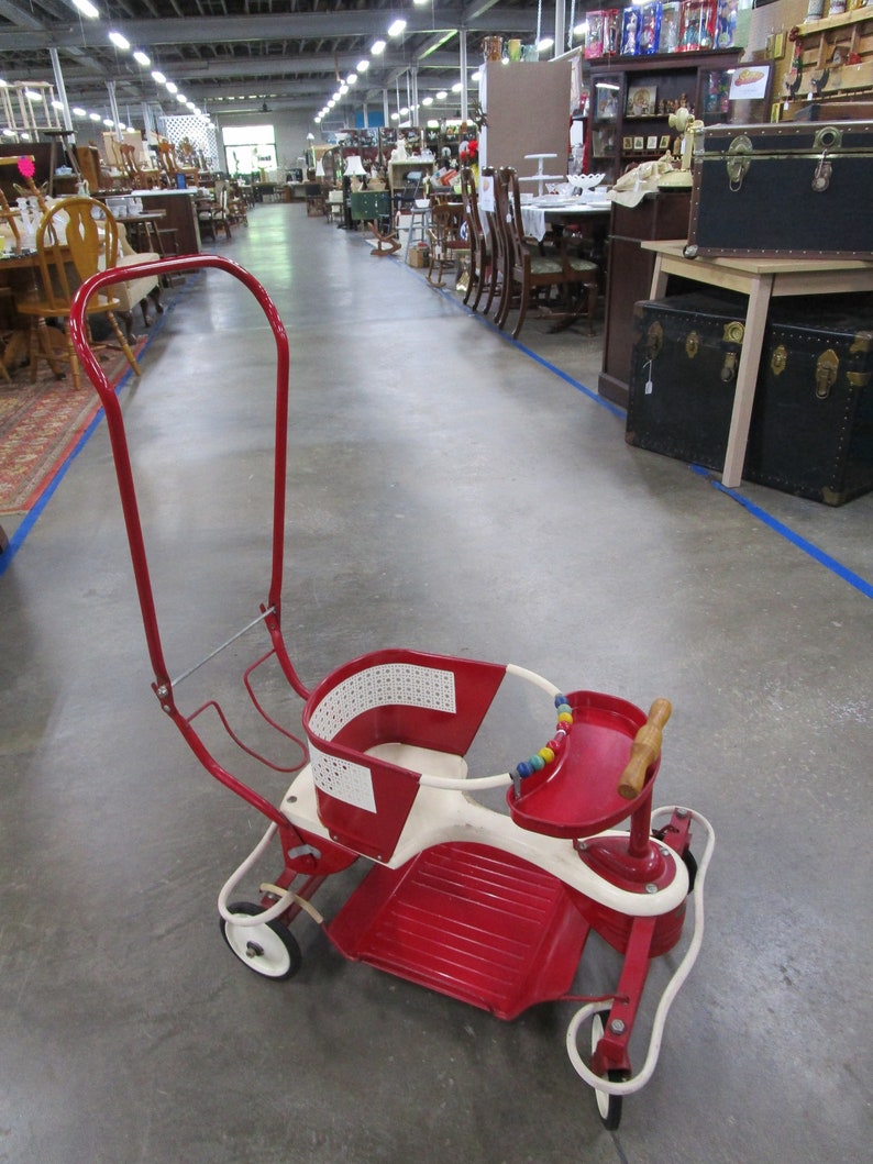 Retro Taylor Tot Red/cream Metal Baby Walker and Stroller | Etsy
