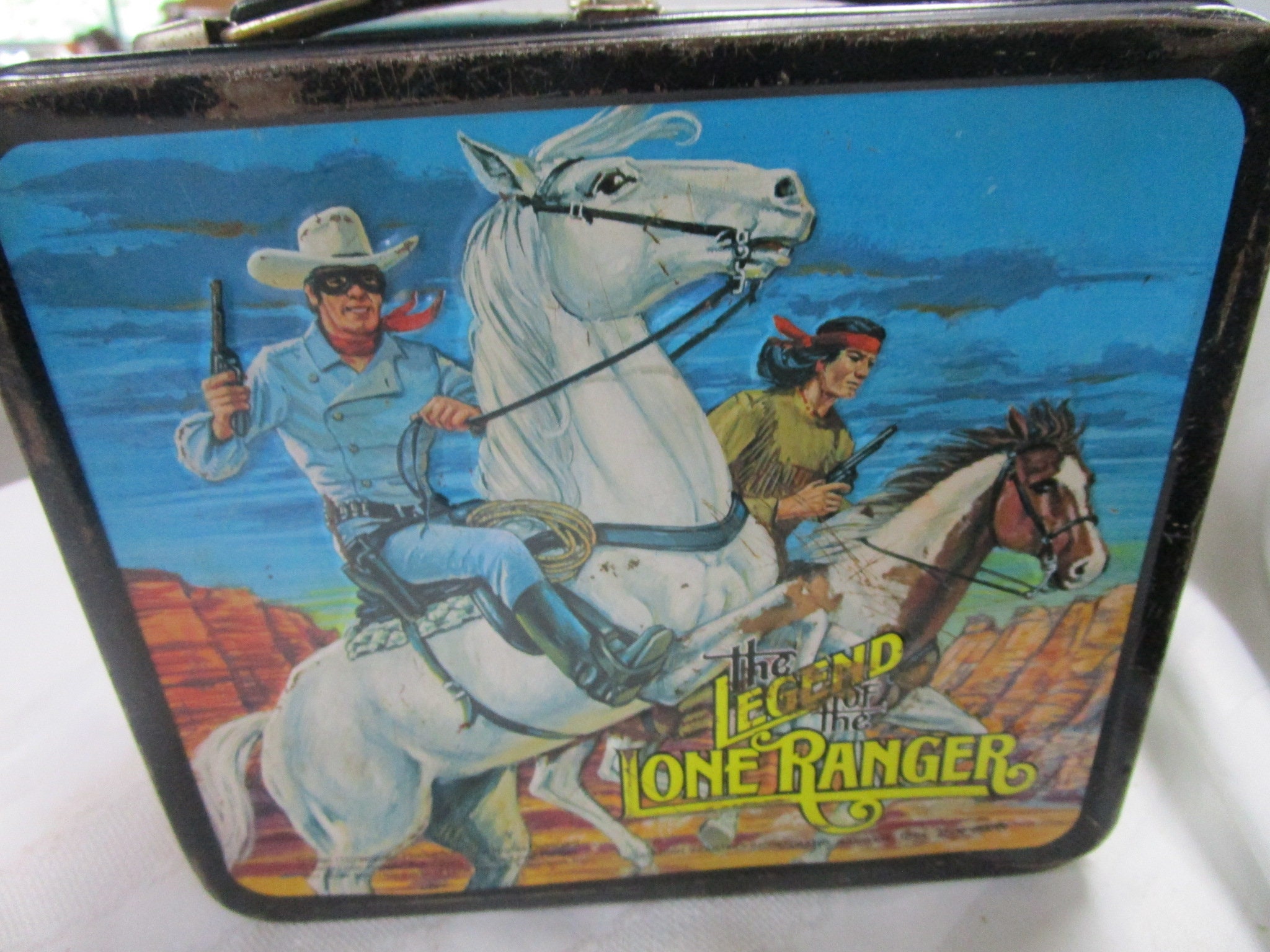 1980 Aladdin the Legend of the Lone Ranger Metal Kid's Lunchbox No ...