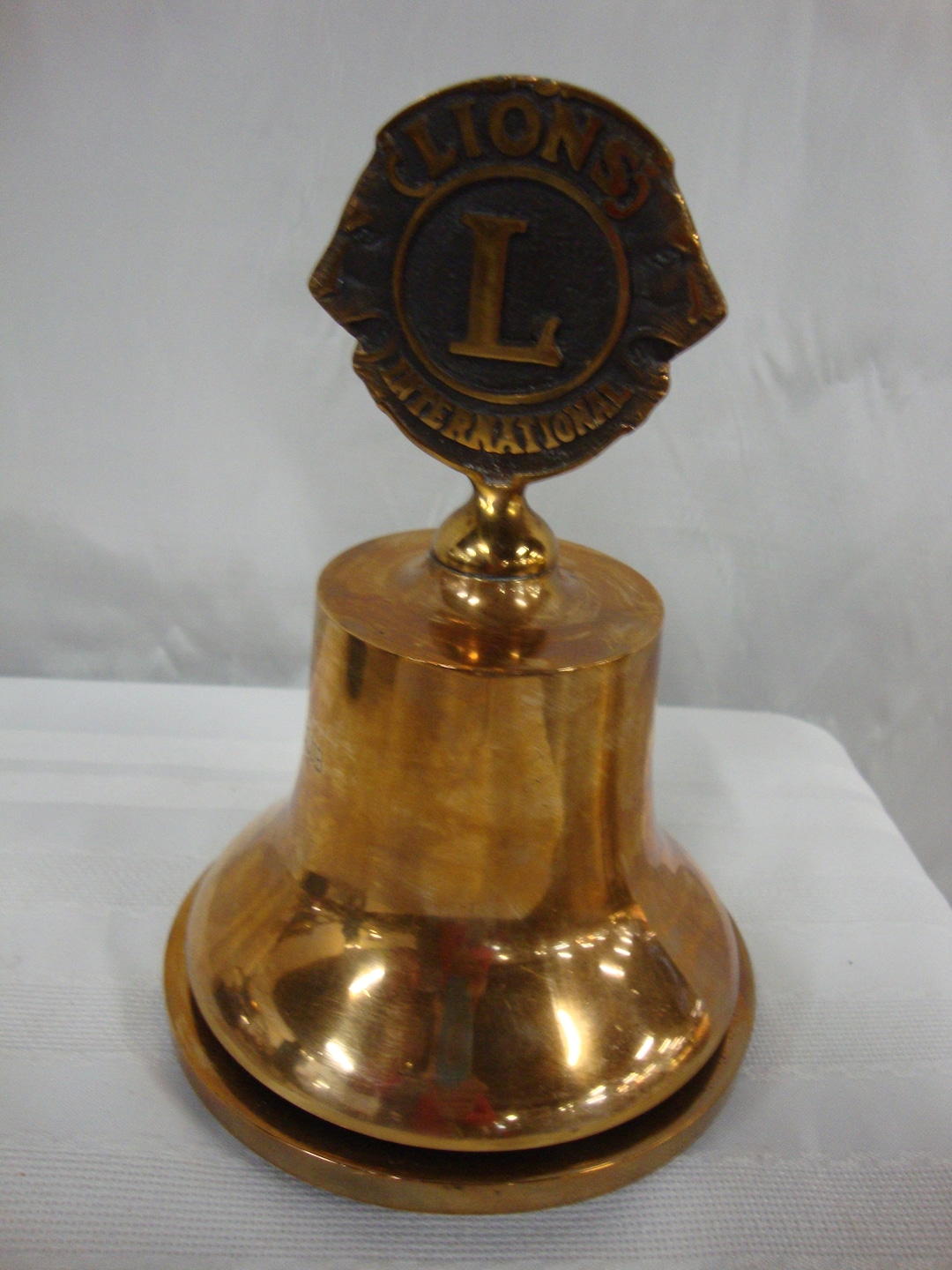 1957 Lions International Solid Brass Call to Meeting Bell Erwin Lions ...