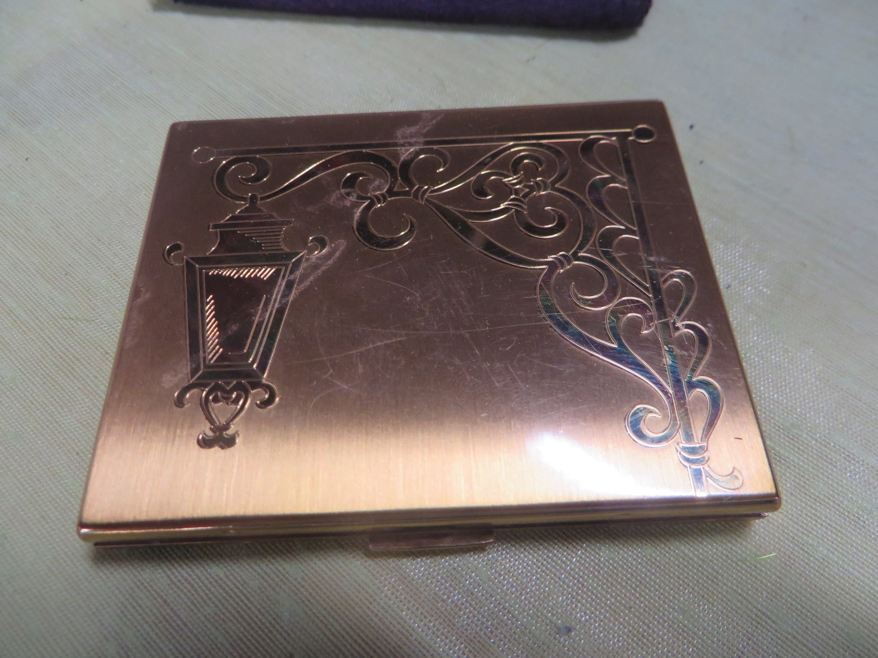 Vintage Elgin American Compact Makeup Mirror With Carrying - Etsy