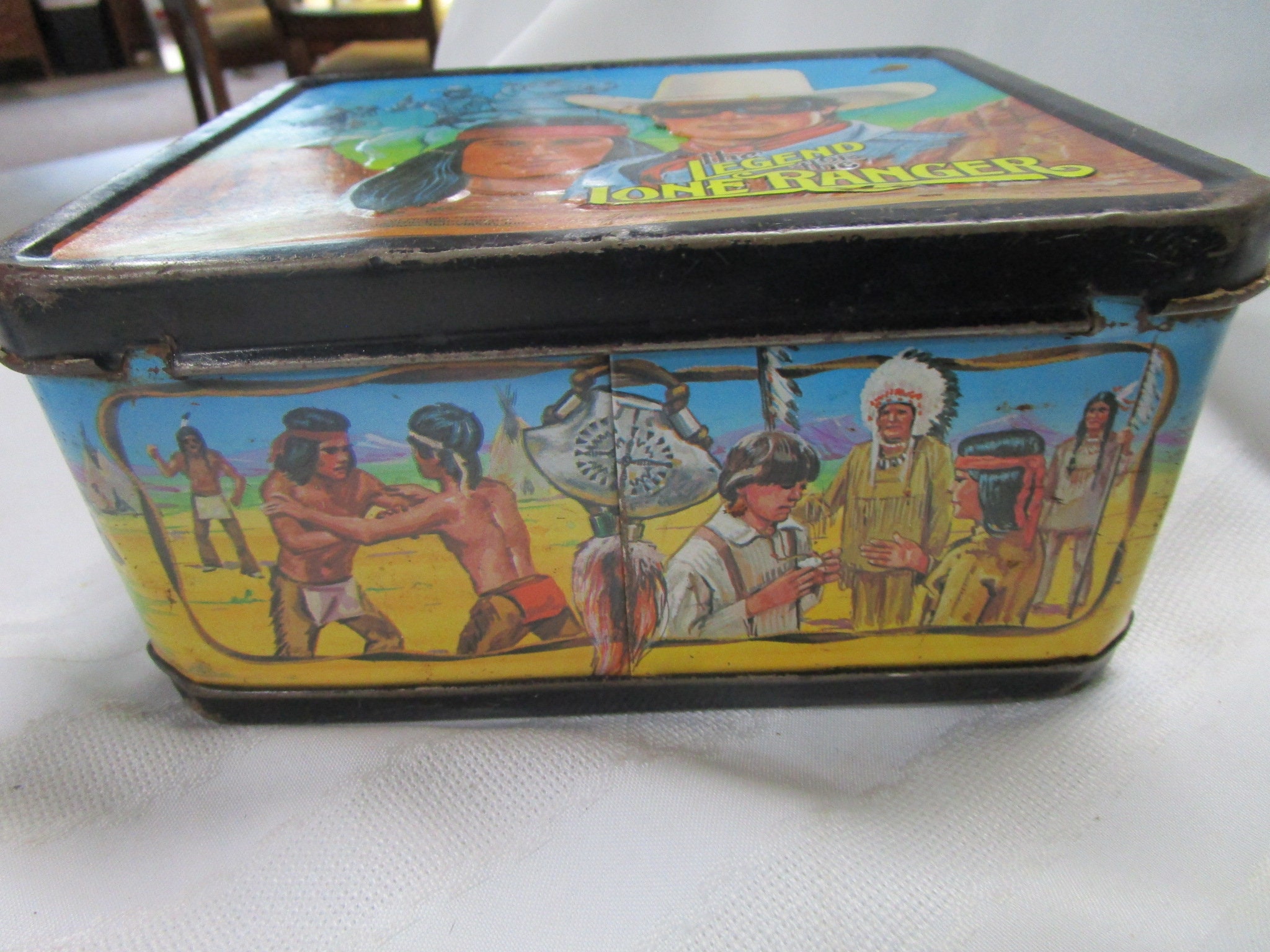 1980 Aladdin the Legend of the Lone Ranger Metal Kid's Lunchbox No ...