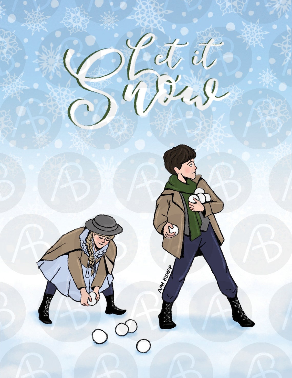 Little Women Christmas Cards, Set of 8 - Etsy