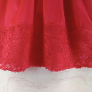 Vintage Half Slip Red With Lace Trim Bottom Van Raelte Small - Etsy
