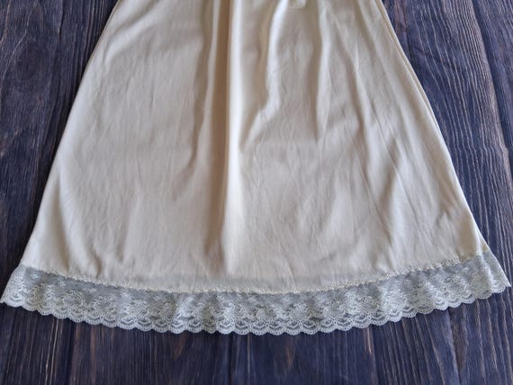 Half Slip Beige Vintage Lace Lingerie Small … - Gem