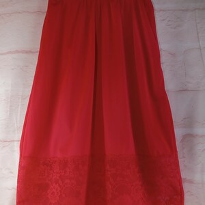 Vintage Half Slip Red With Lace Trim Bottom Van Raelte Small s7 - Etsy
