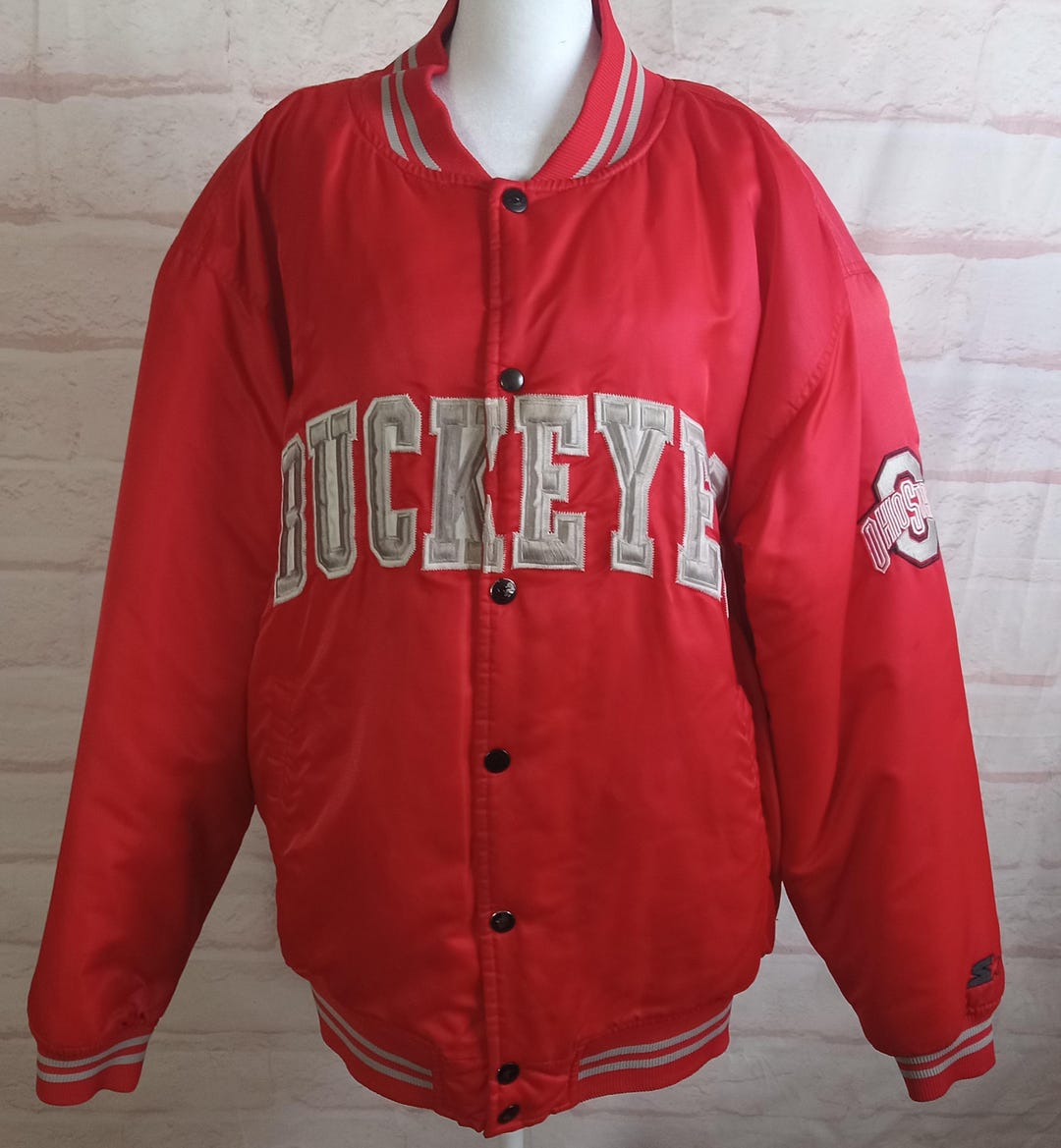 Ohio State Starter Jacket 90s Satin Buckeye Coat Large C2 - Etsy