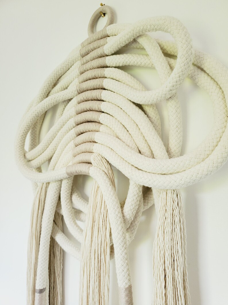 Large Contemporary Rope Wall Decoration - Etsy