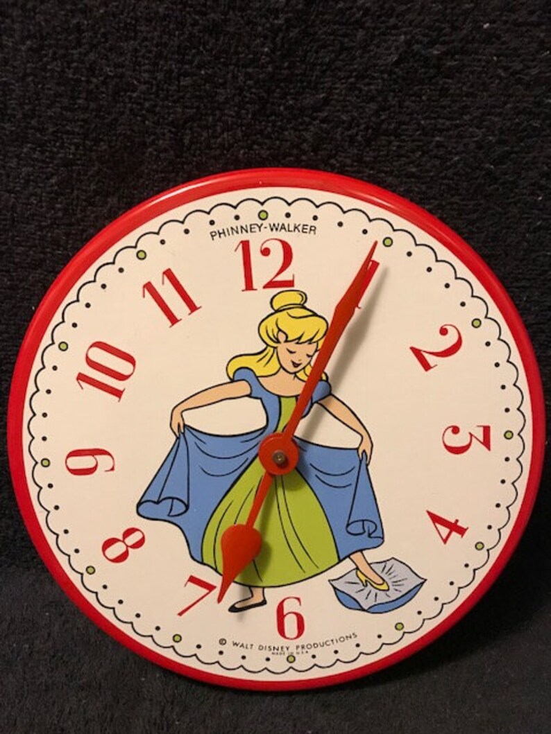 Disney's Cinderella's Glass Slipper Enamel Wall Clock Phinney-walker ...