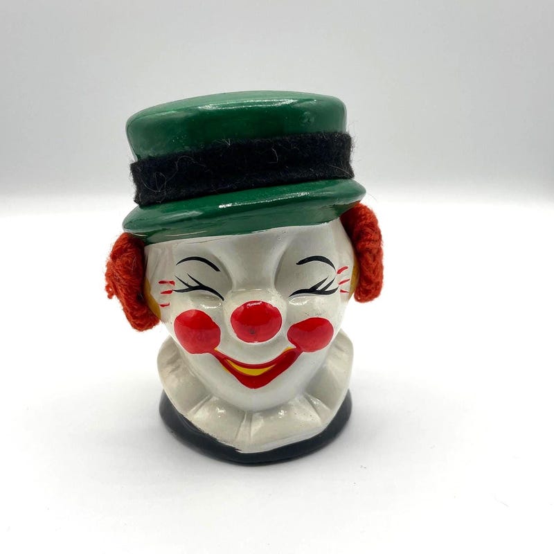 Vintage Clown Piggy Bank - Etsy