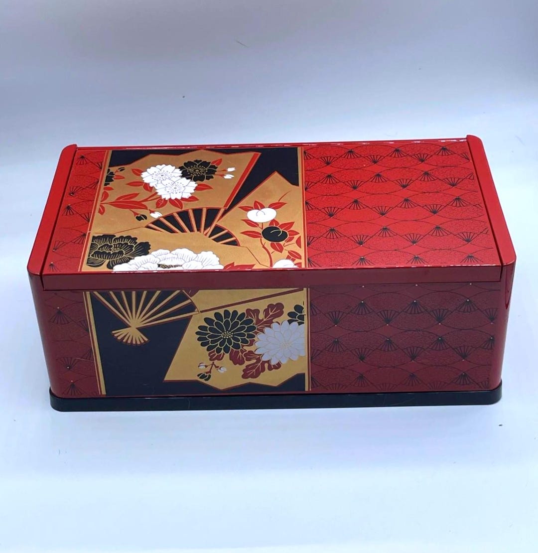 Vintage Japanese Style Lacquer Tissue Box Cover With Mirror - Etsy