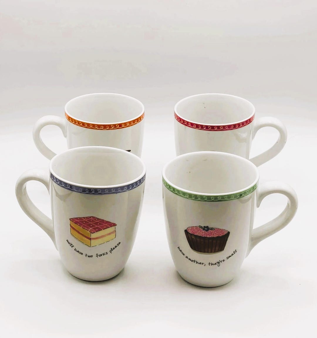 Set of 4 Nancy Green Cake Themed Coffee Mugs Cups - Etsy