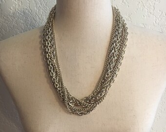 80s Gold Necklace | Etsy