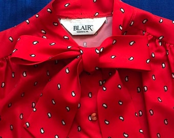 Cherry Red Blouse - Etsy